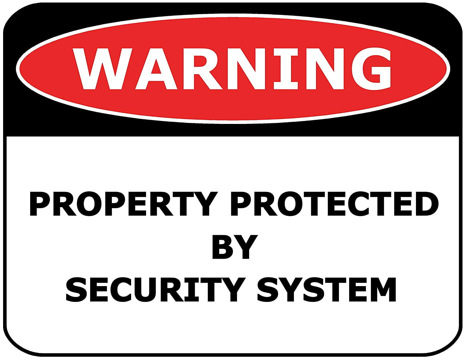 PCSCP WARNING PROPERTY PROTECTED BY SECURITY SYSTEM (V3) 11 inch by 9.5 ...