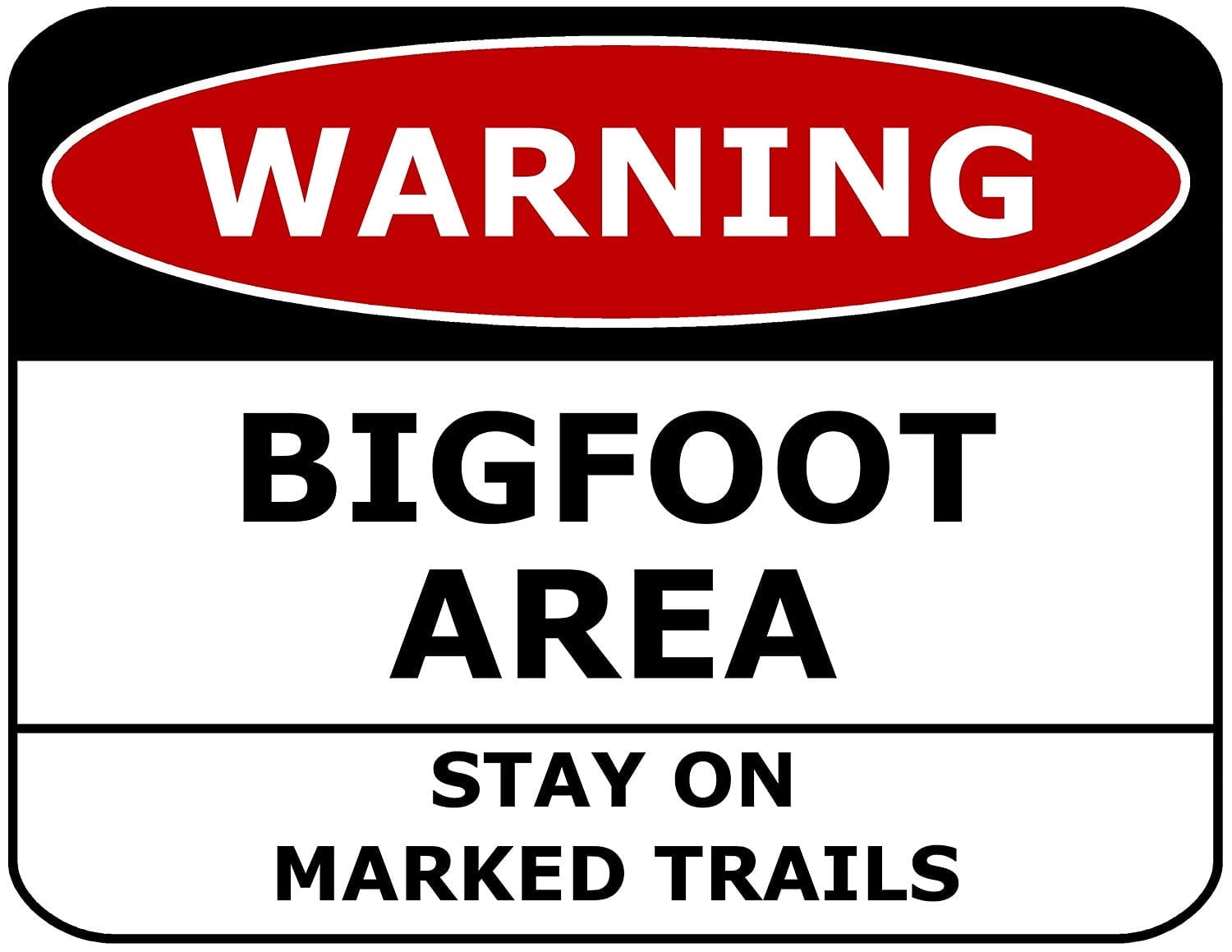 PCSCP Bigfoot Area - 11.5x9 inches Laminated Sign for Man Cave ...