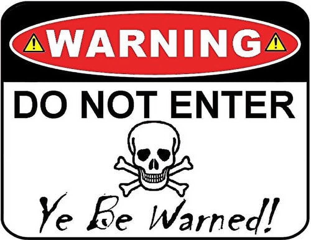 PCSCP Warning Do Not Enter Sign, 11.5x9 inches, Double-Sided Lamination ...