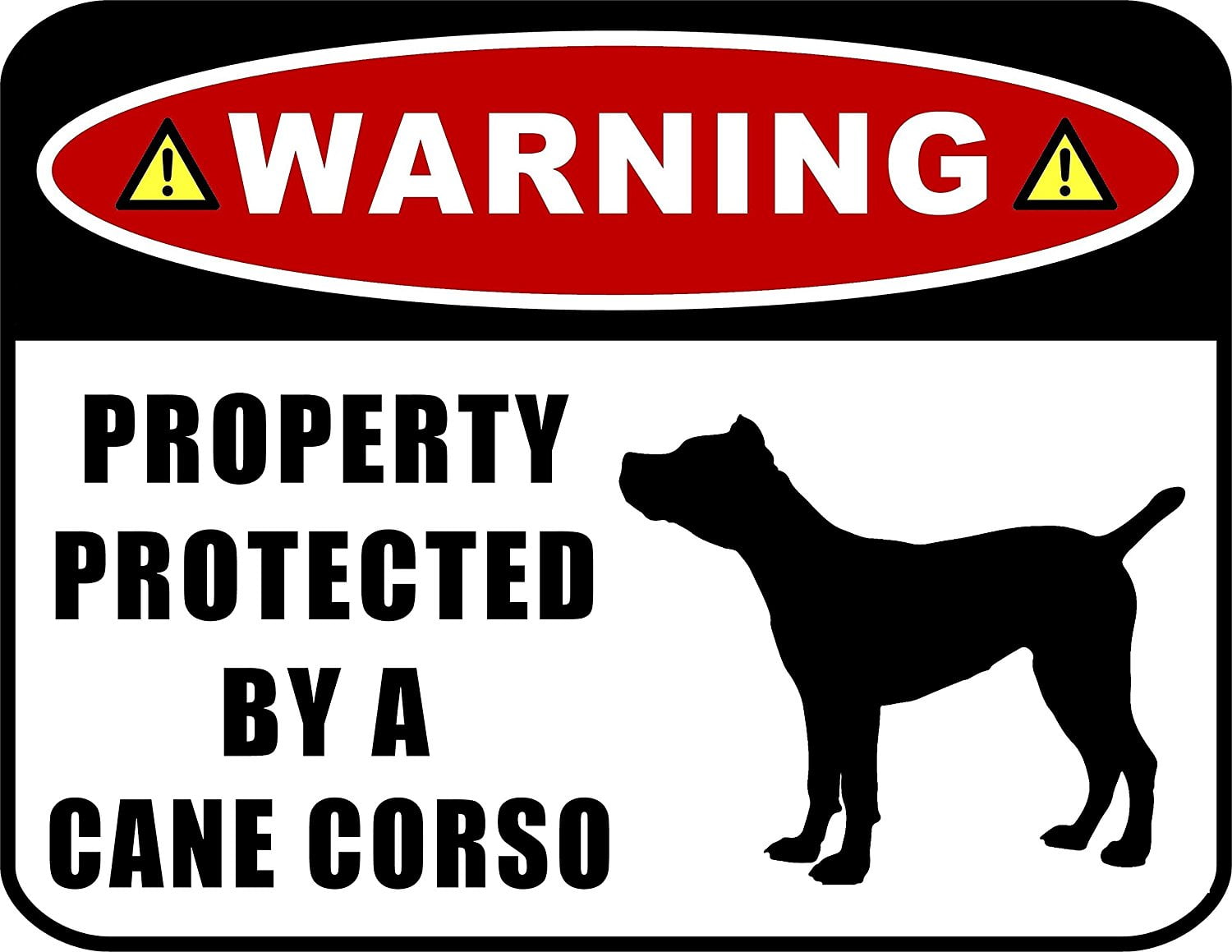 PCSCP Warning Property Protected by a Cane Corso (SILHOUETTE) 11.5 inch ...