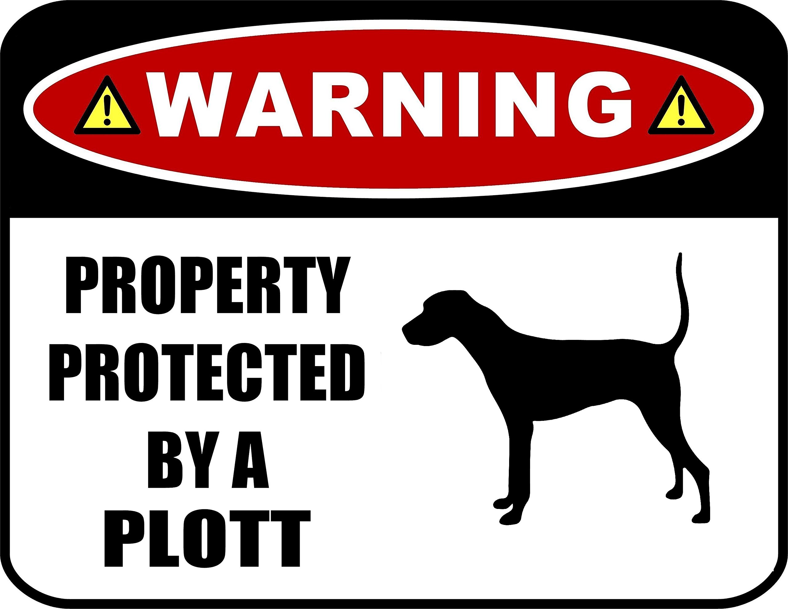 PCSCP Warning Property Protected by a Plott (SILHOUETTE) 11.5 inch x 9 ...