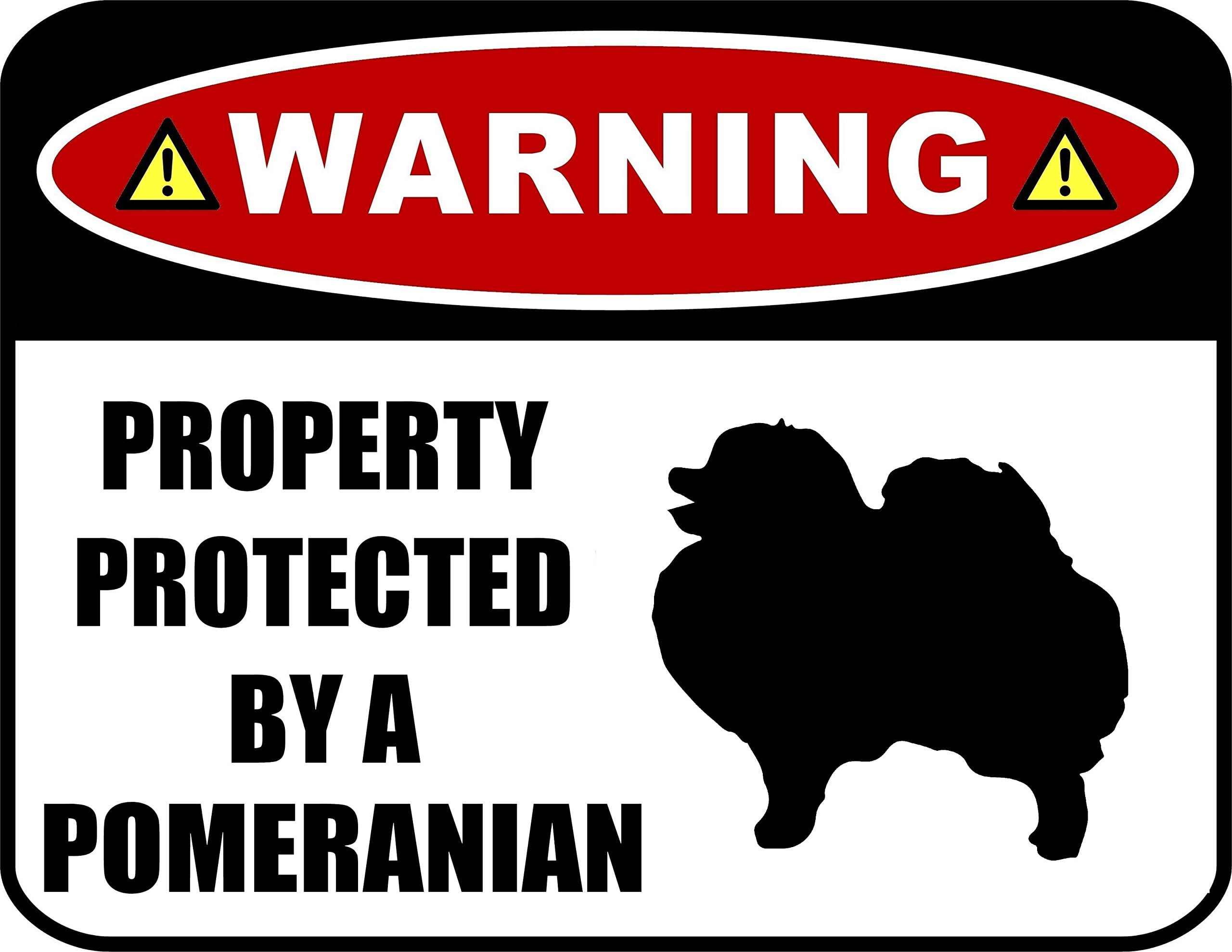 PCSCP Warning Property Protected by a Pomeranian (SILHOUETTE) 11.5 inch ...