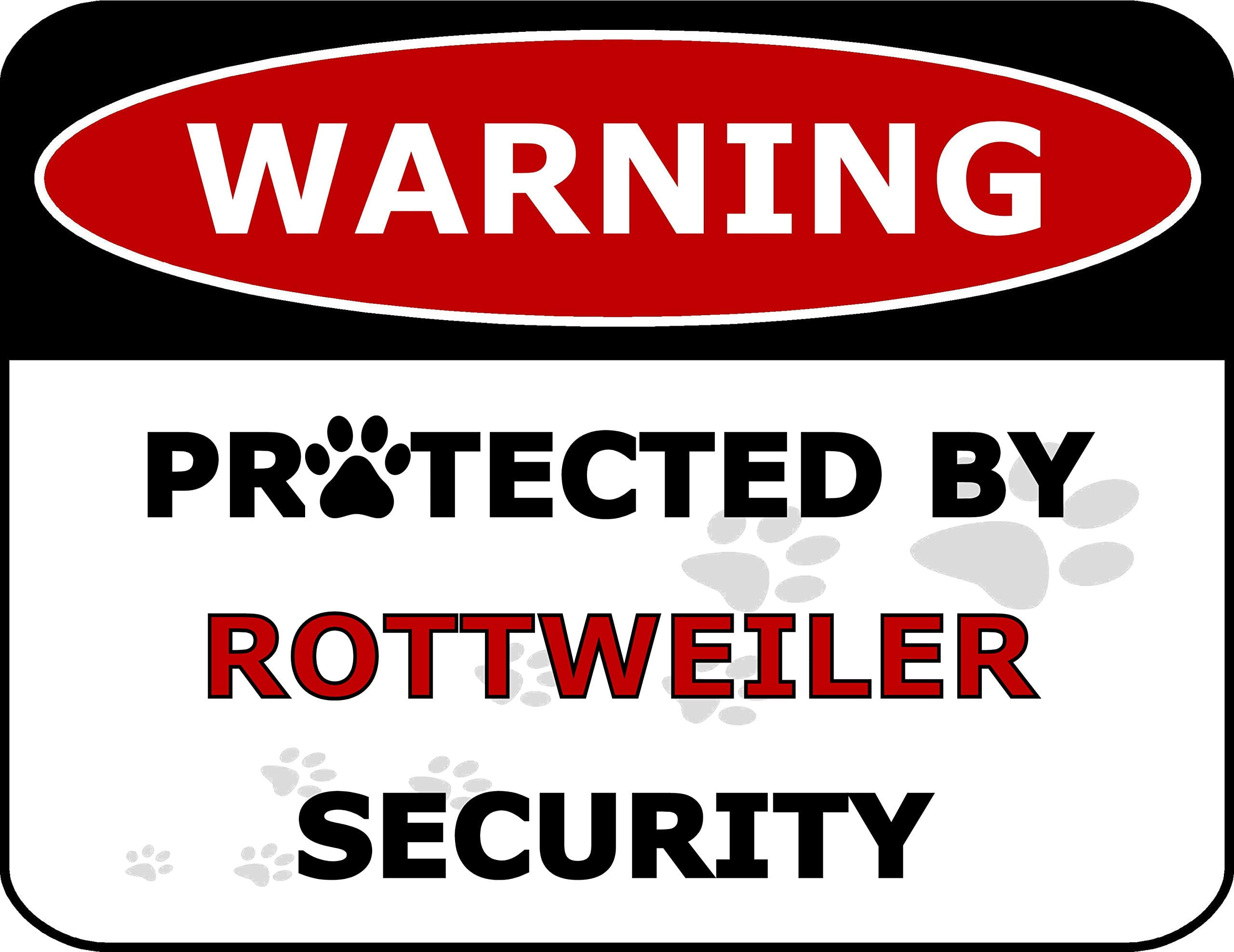 PCSCP Warning Protected by Rottweiler Security 11.5 inch by 9 inch ...