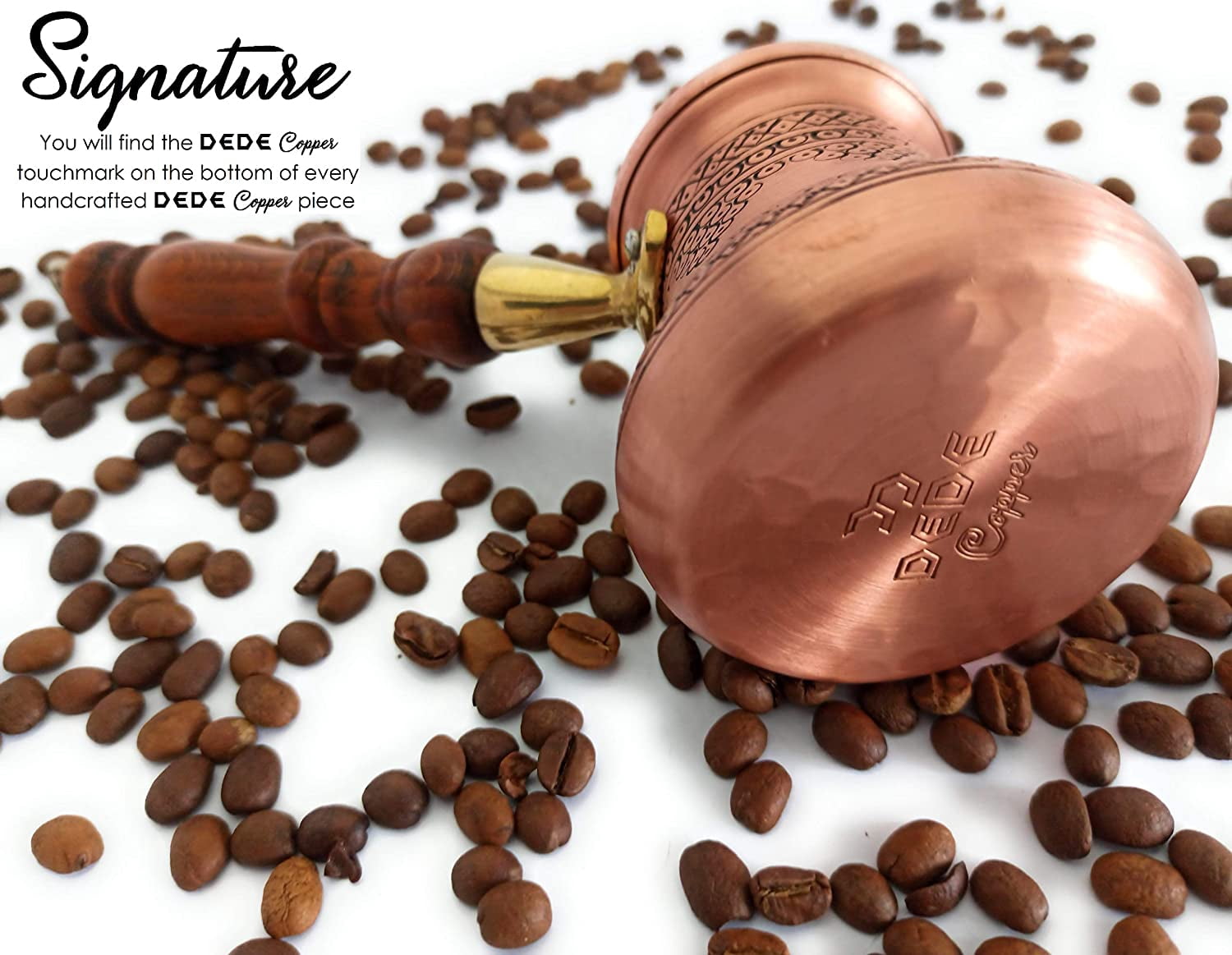 PCZ Series Small 6 fl.oz Thickest Solid Copper Engraved Turkish Greek ...