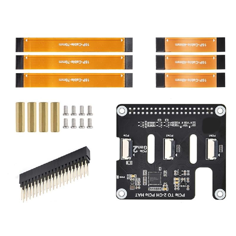 PCle to 2 Channel PCIe FFC Expansion Board for RPi 5 Perfectly ...