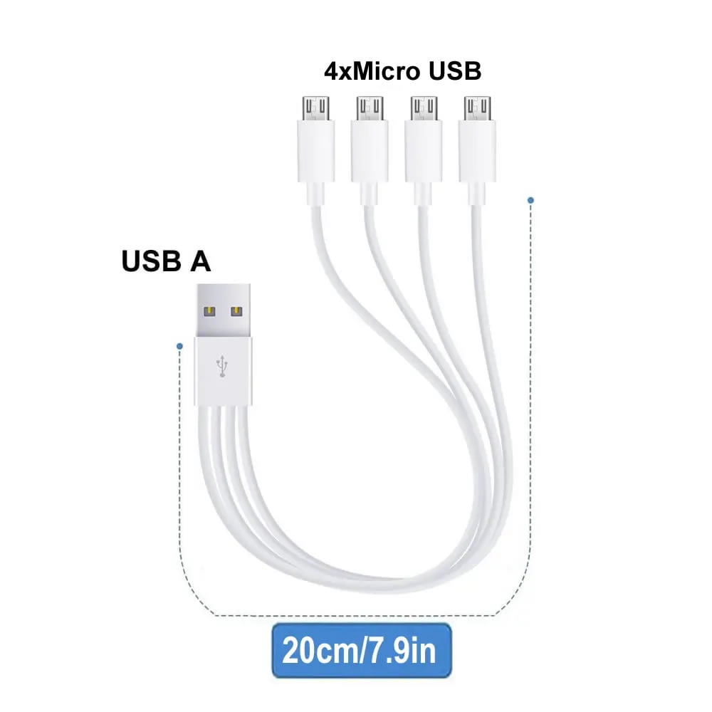 CheShi PD 1 to 6 Type C/Micro USB Splitter Cable, 3-in-1 Multi Charging ...