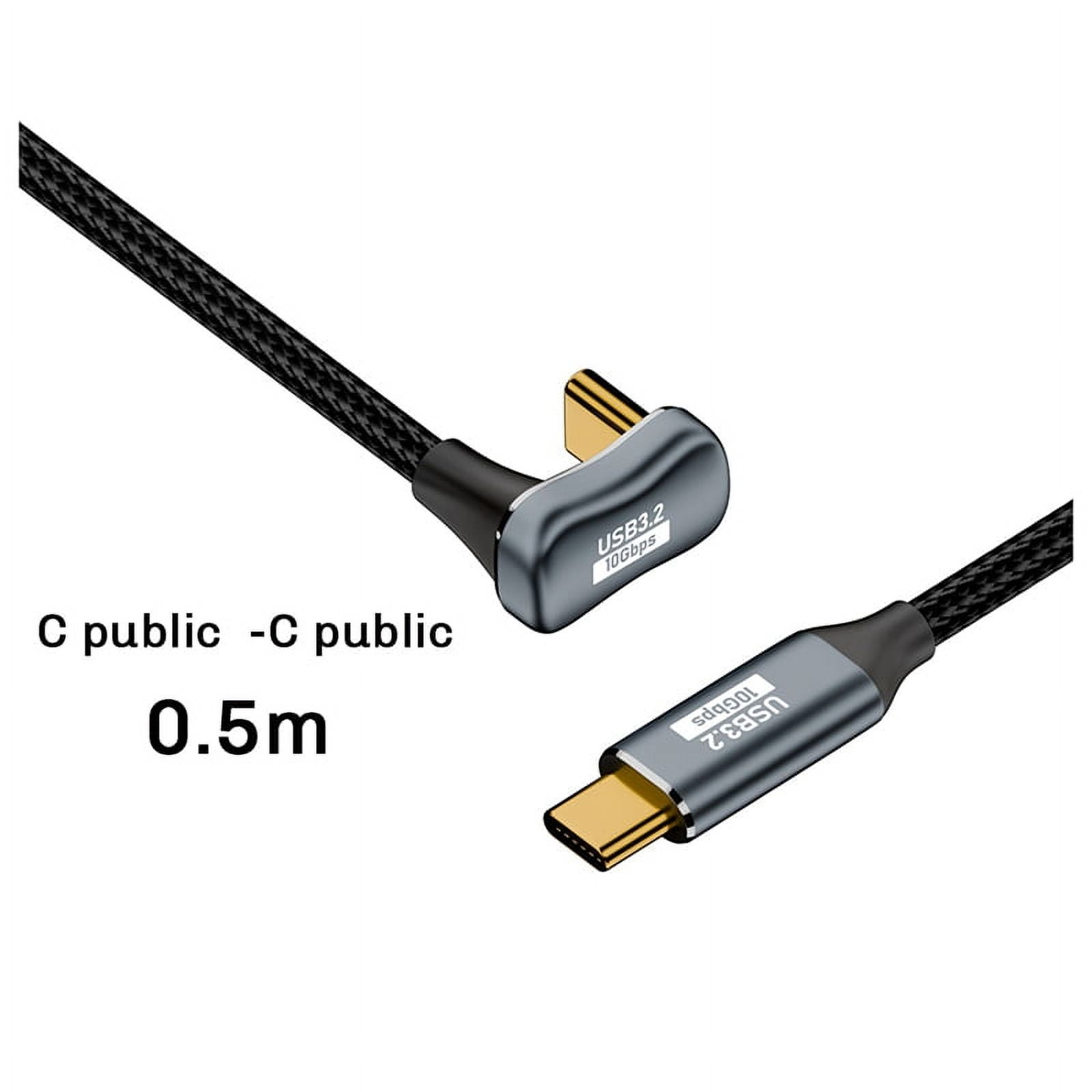 PD 100W USB C to Type C Elbow OTG Data Cord Cable USB 3.2 Gen 2 10Gbps ...