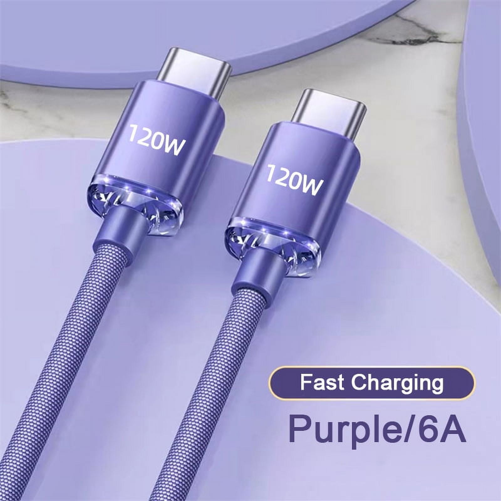 PD 120W 6A Fast Charging Type C Cable For iPhone 15 Pro Max USB C Quick ...