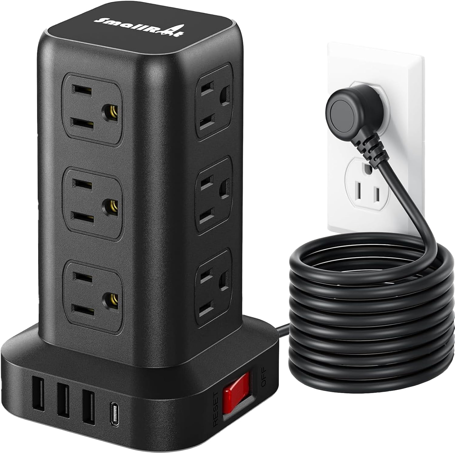 PD 20W C Surge Protector, Mini Power Strip Tower Travel 12 AC 4 Power ...