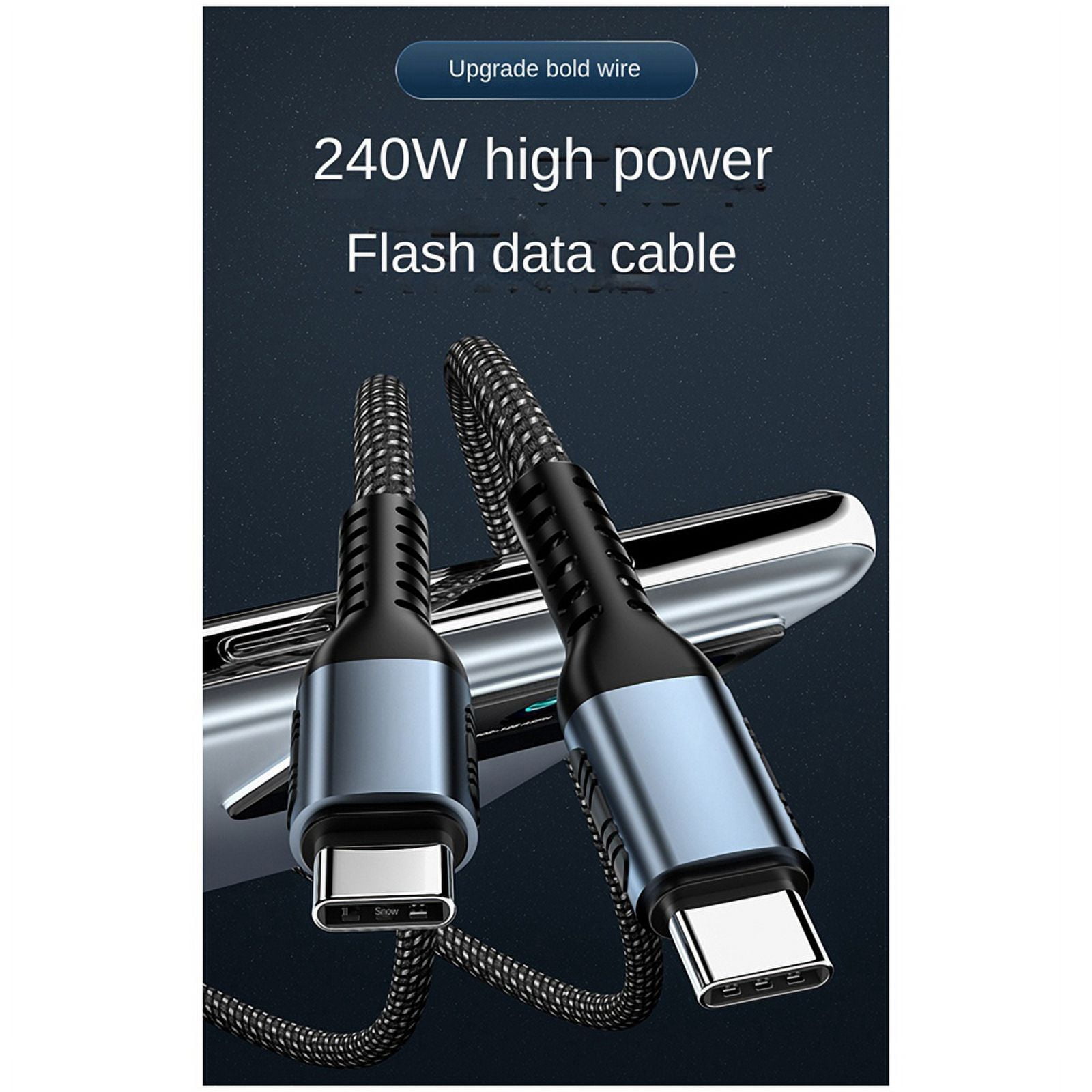 PD 240W Charging Cable Double-Ended Type C to USB Type C 240WPD Data ...