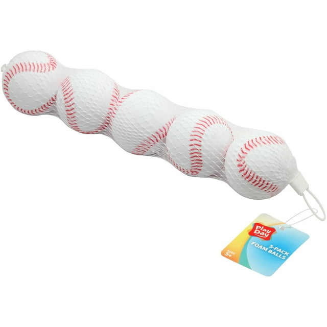 Play Day Foam Baseball Set - Soft & Safe 5PK - Walmart.com