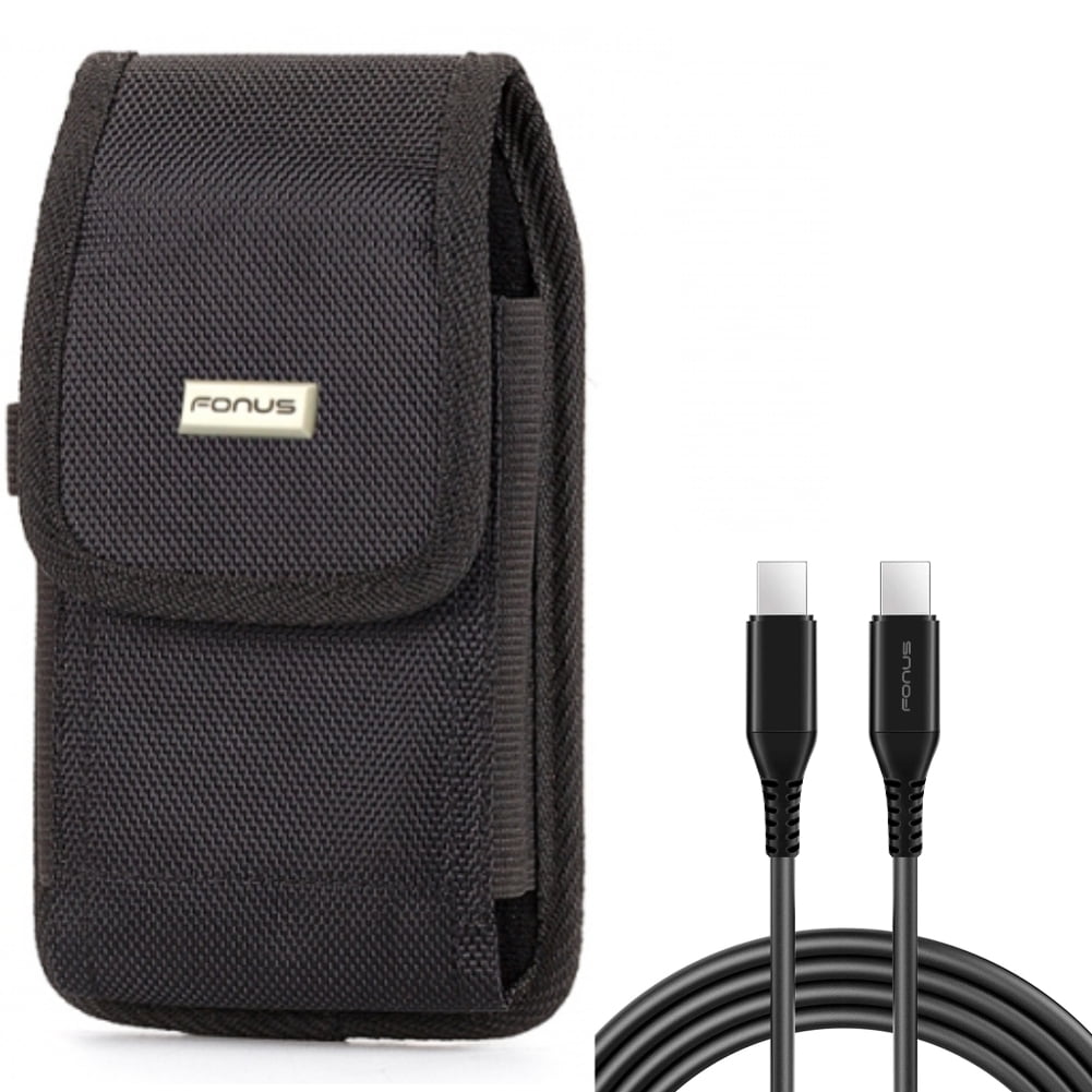 PD Fast Charger Cord 6ft Long USB-C Cable w Swivel Case Belt Clip for ...