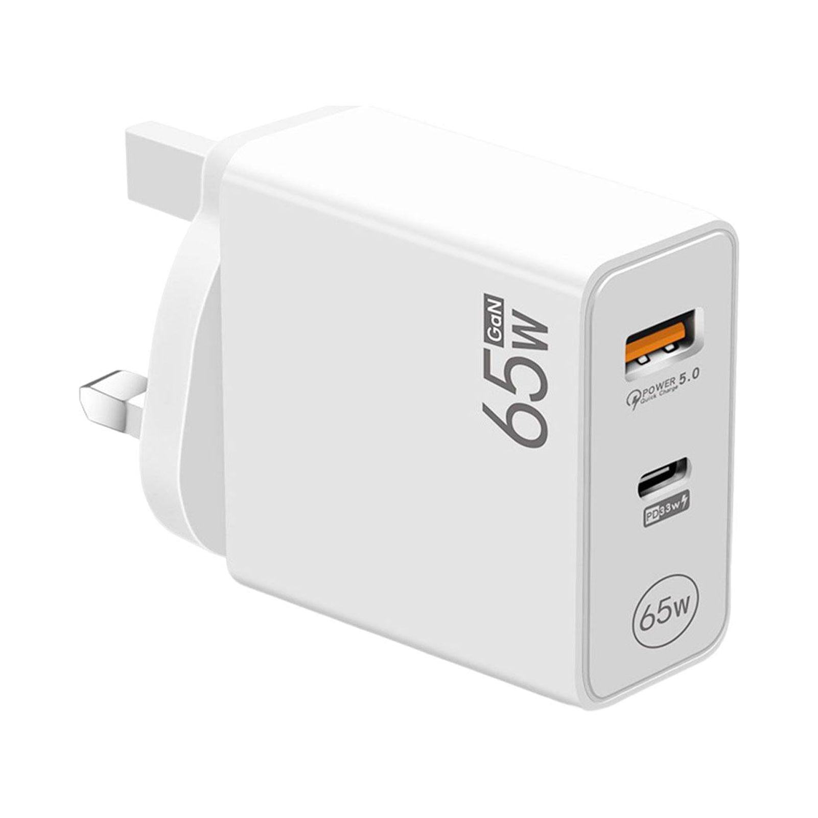 PD Fast Charger, Dual Port Type C Charger, 65W PD QC5 0 Phone Charger ...