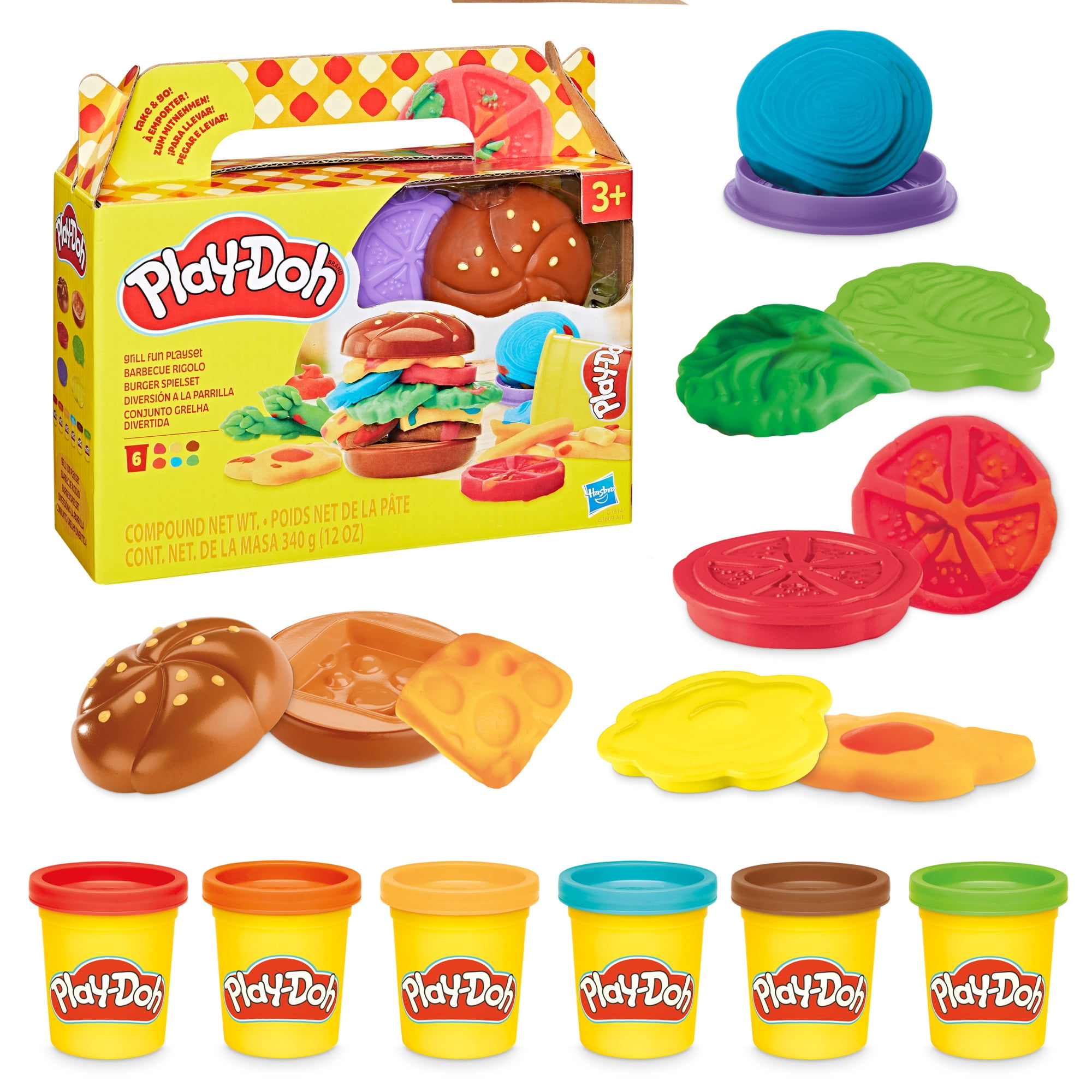Play-Doh Grill Fun Playset, Model 340 g, Kids 3+ with 6 Tools - Walmart.com