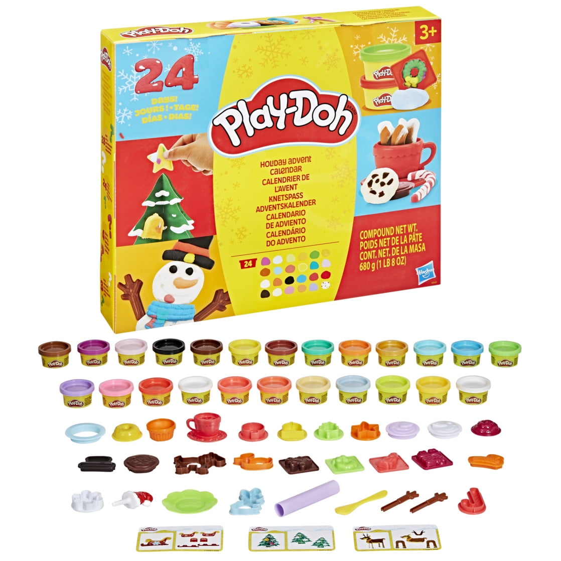 Play-Doh Holiday Advent Calendar, 24 Days of Surprise Toys for Kids ...