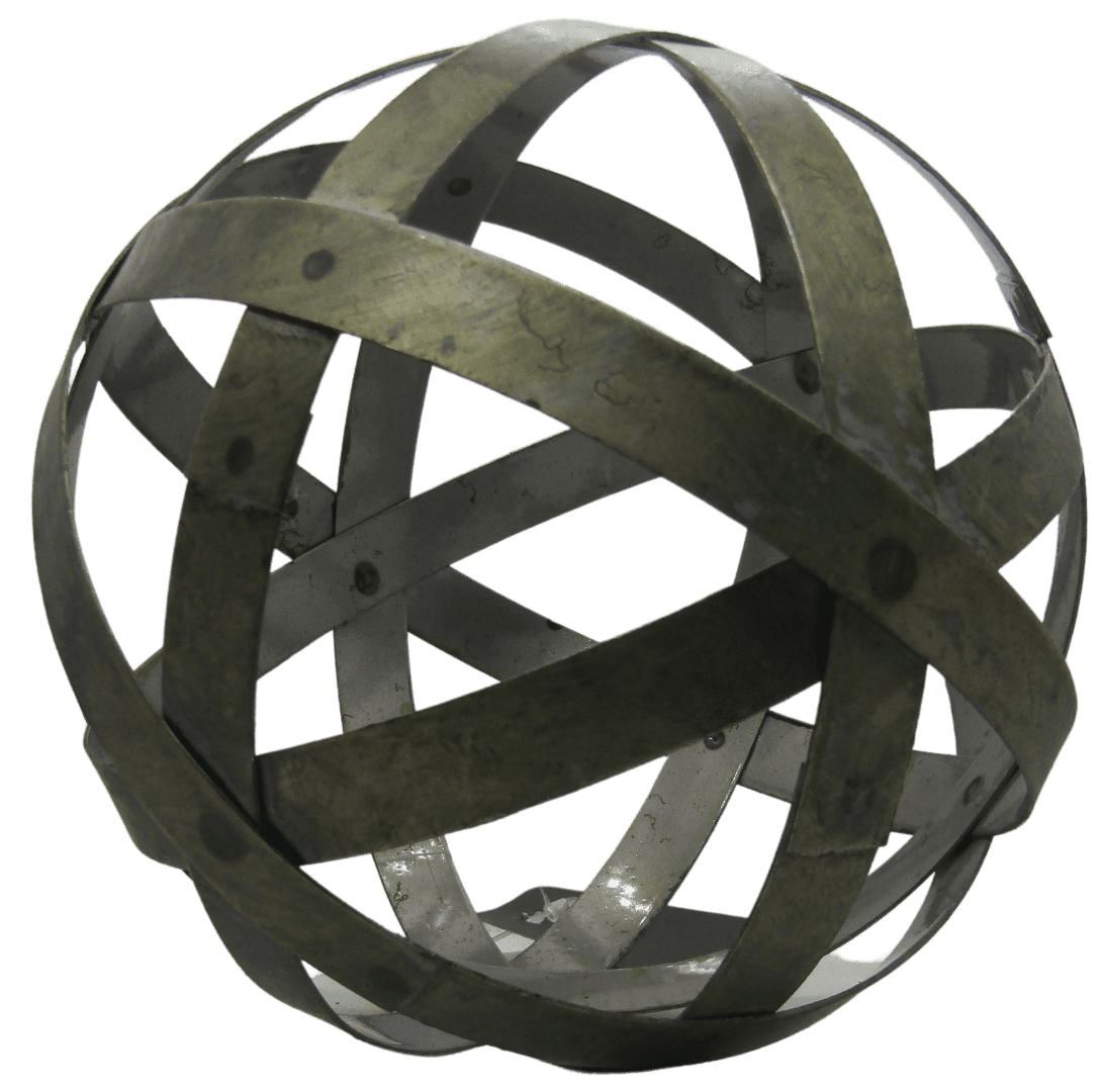 PD Home & Garden Wide Band Woven 6 inch Distressed Decorative Tin Metal ...