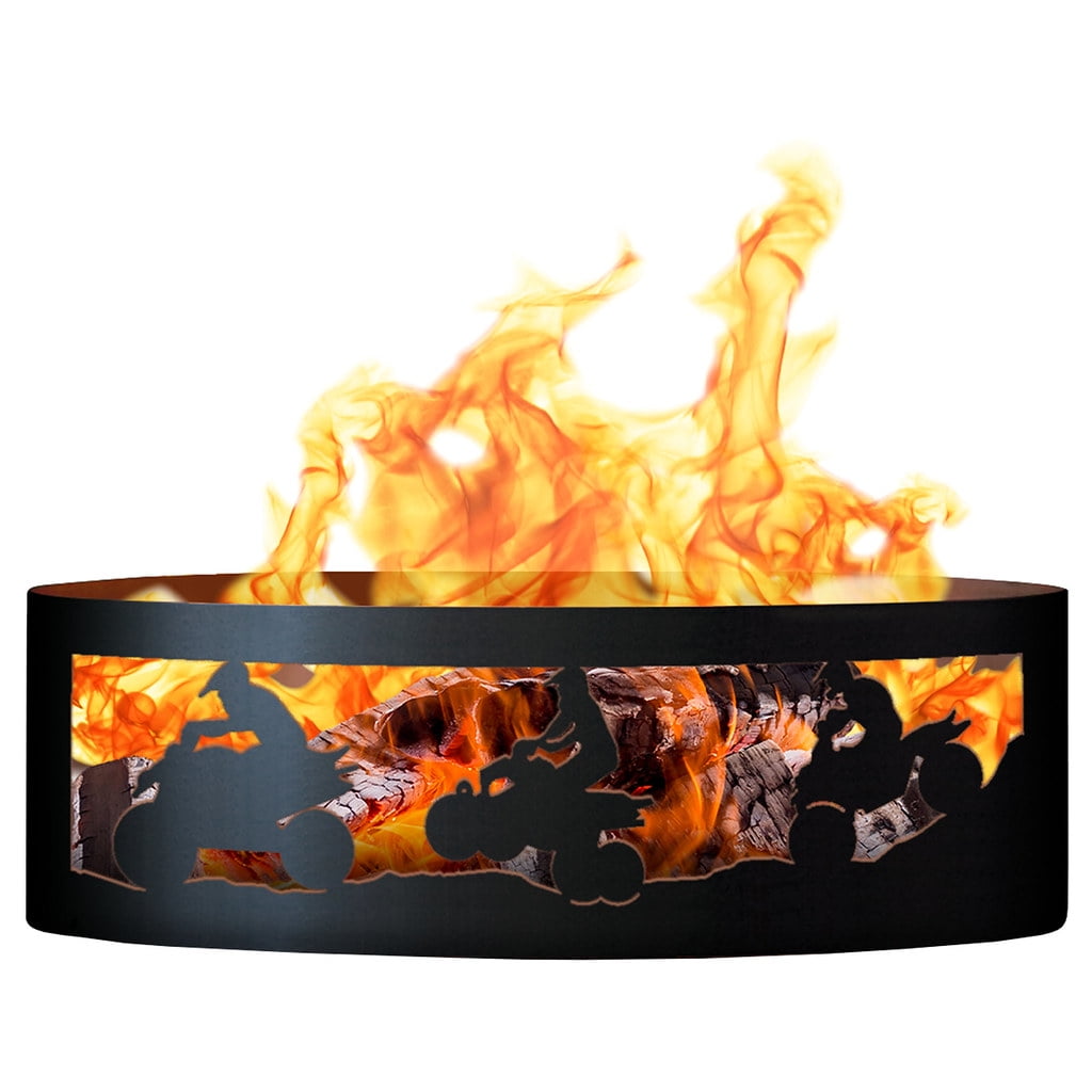 PD Metals ATV (4-Wheeler) 12 in. Tall 48 in. Diameter Fire Ring ...
