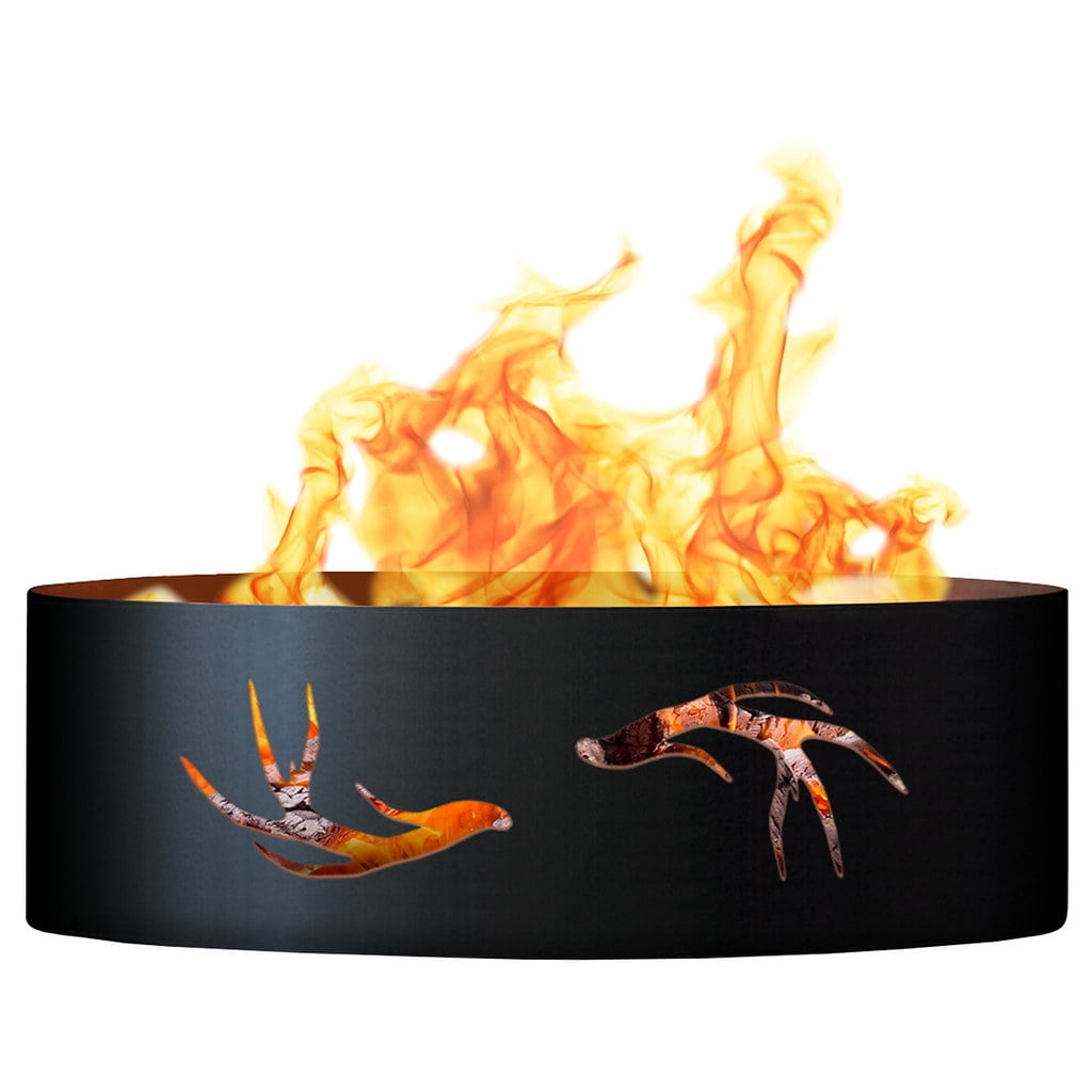 PD Metals Antlers 12 in. Tall 48 in. Diameter Fire Ring - Walmart.com