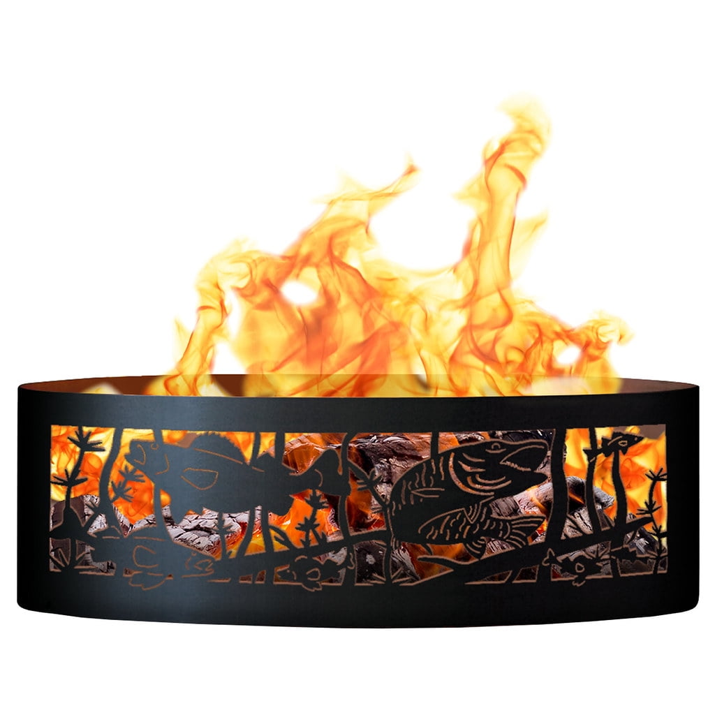 PD Metals Fishing Hole 12 in. Tall 60 in. Diameter Fire Ring - Walmart.com