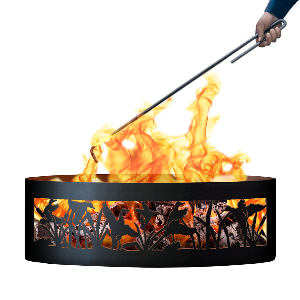 PD Metals Flying Duck 12 in. Tall 48 in. Diameter Fire Ring - Fire ...