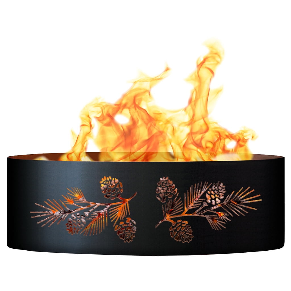 PD Metals Pine Bough 12 in. Tall 37 in. Diameter Fire Ring - Walmart.com
