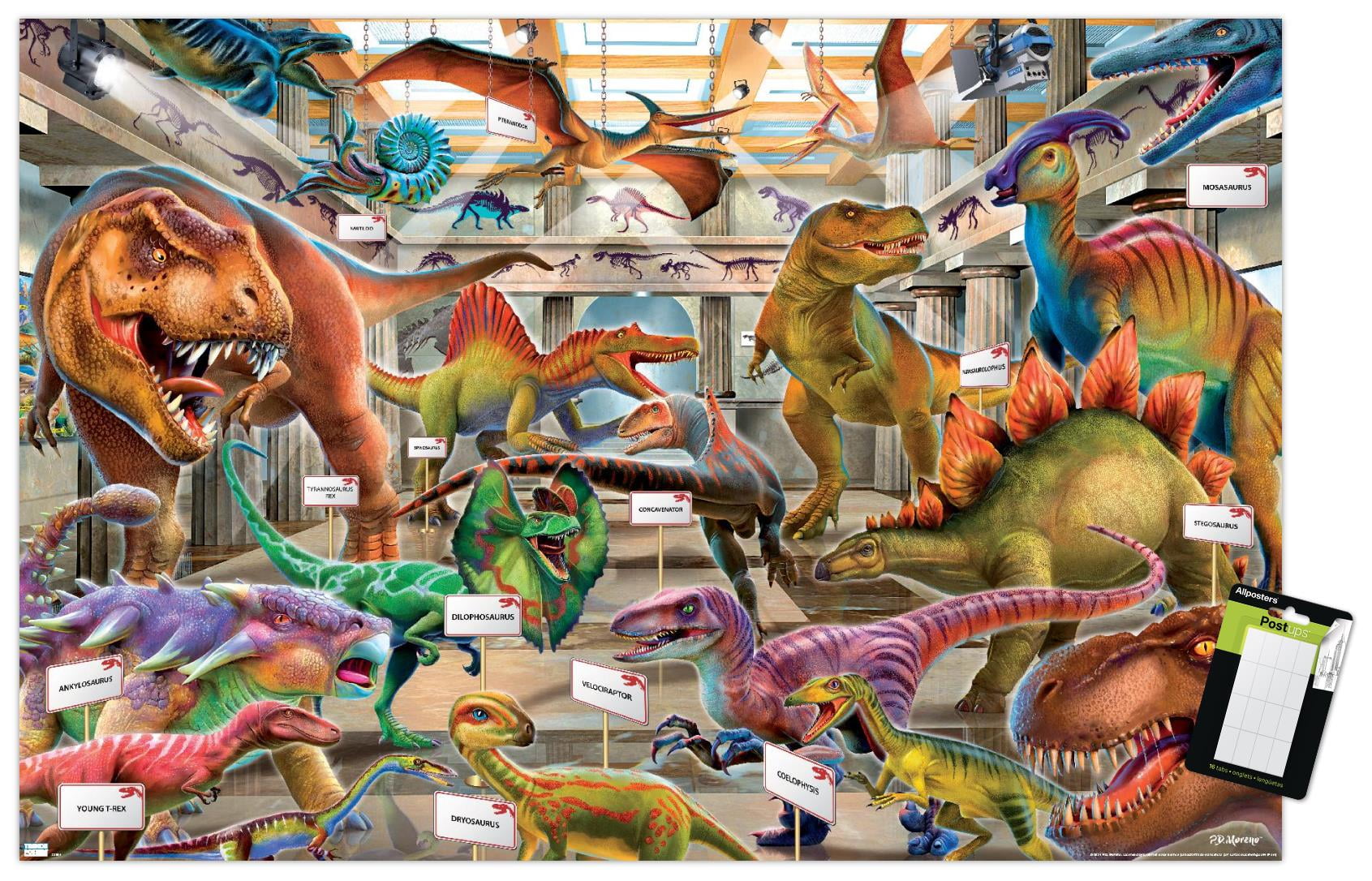 PD Moreno - Dinosaur Museum Wall Poster, 22.375" x 34" - Walmart.com