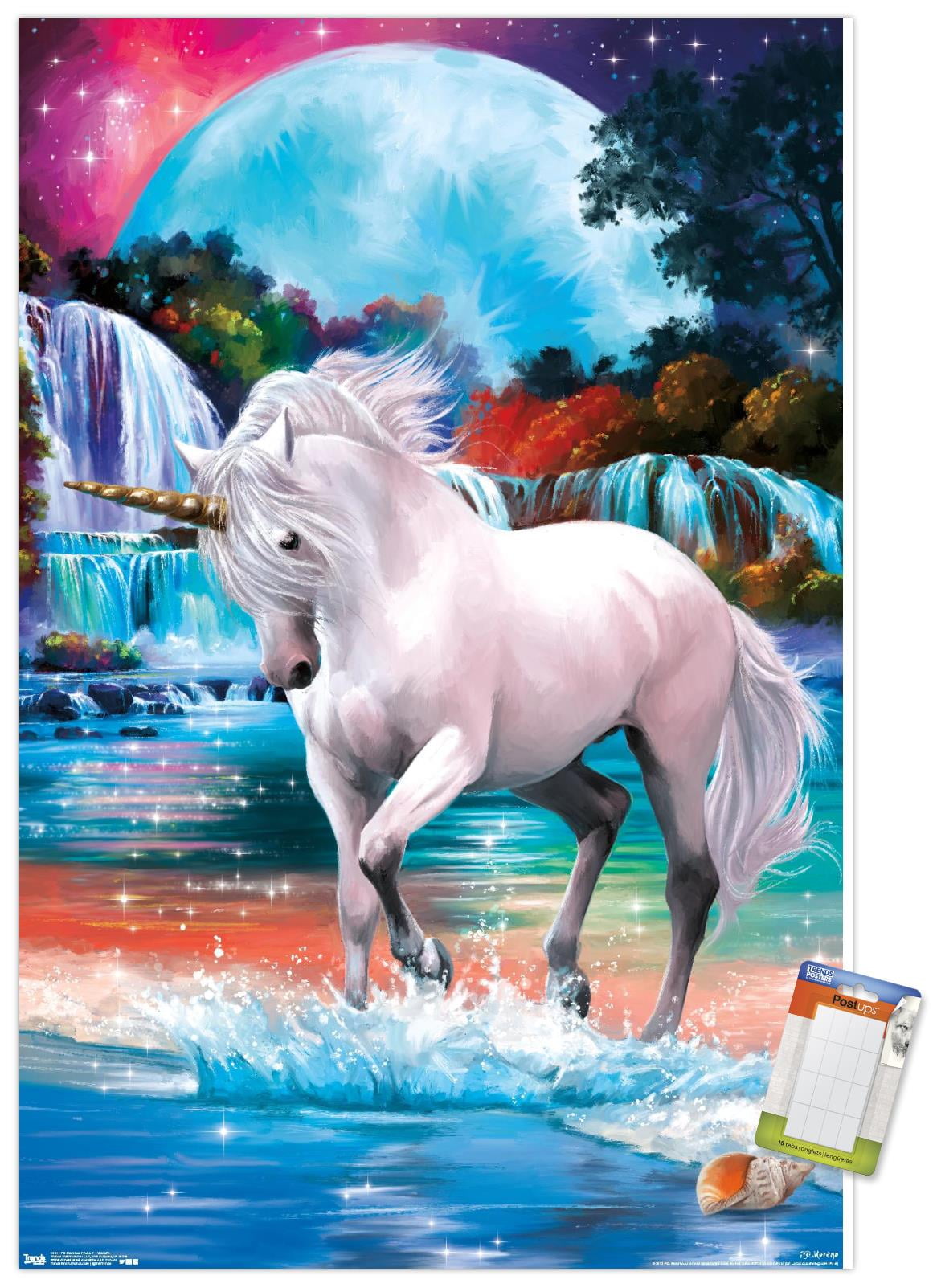 PD Moreno - Fine Art - Unicorn Wall Poster, 14.725" x 22.375" - Walmart.com