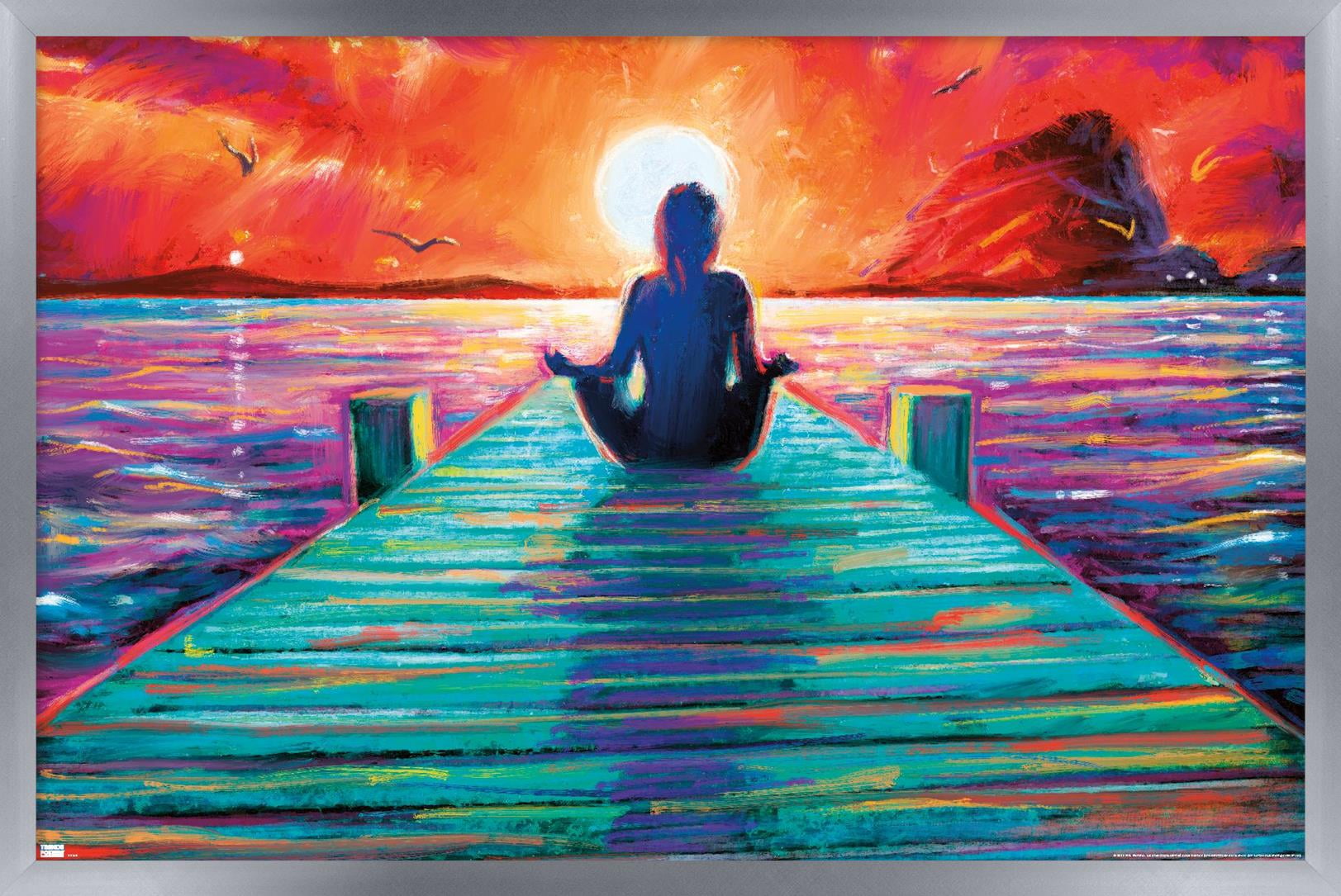 PD Moreno - Fine Art - Yoga Dock Wall Poster, 22.375" x 34" Framed - Walmart.com