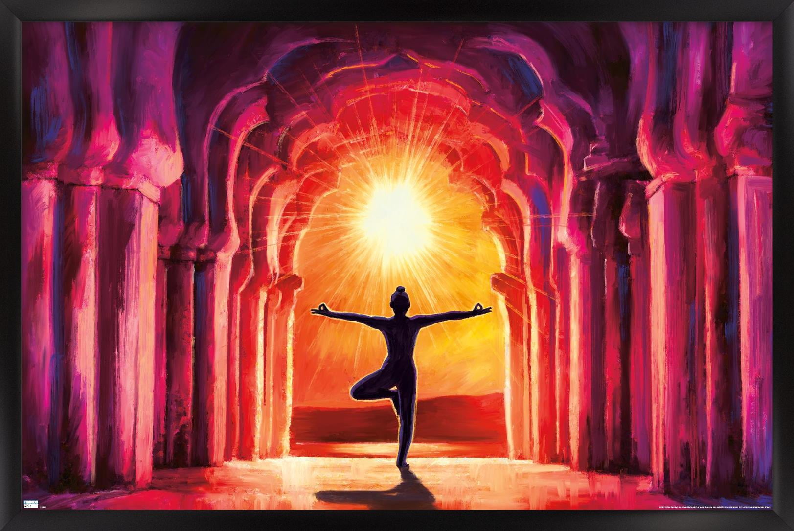 PD Moreno - Fine Art - Yoga Morning Sun Wall Poster, 22.375" x 34" Framed - Walmart.com