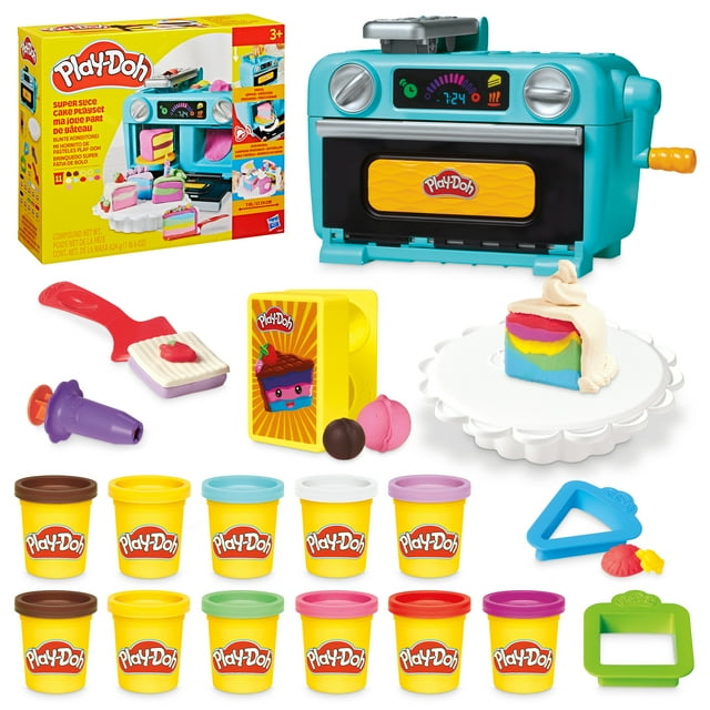 Play-Doh Super Slice Cake Play Kitchen Set, Arts & Crafts Toys for Kids ...