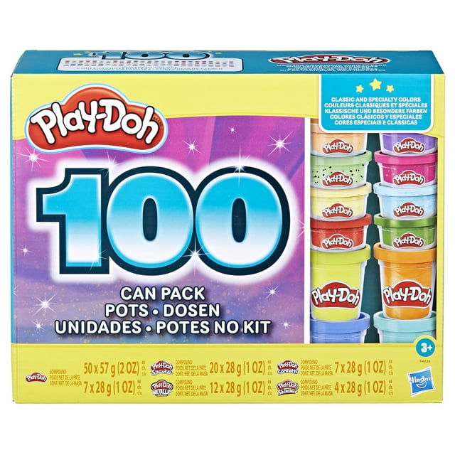 Play-Doh 100 Pack Modeling Compound, Bulk Play-Doh Set with 100 ...