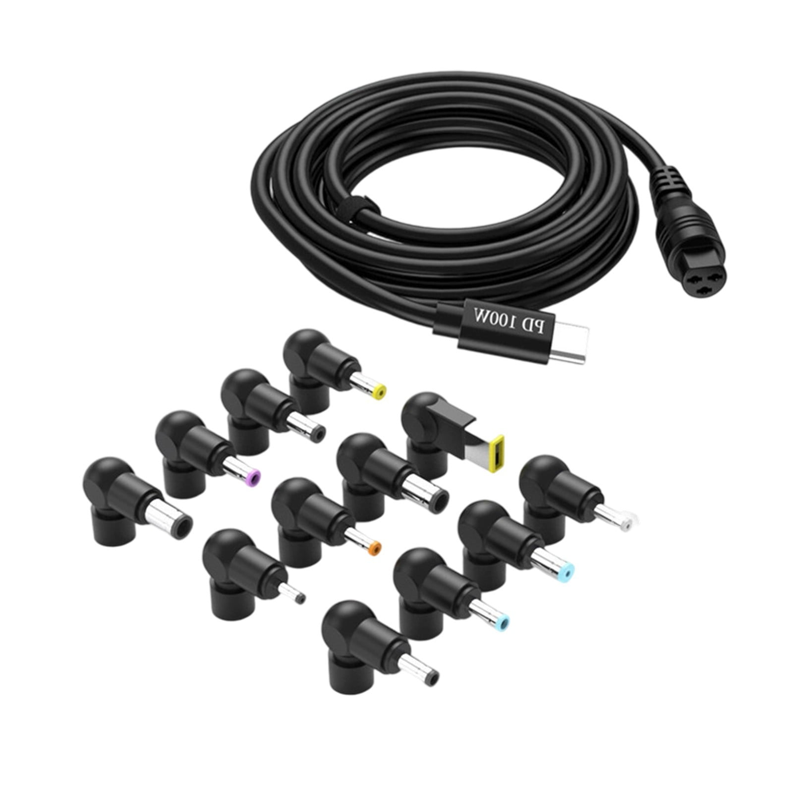 PD100W Type C to DC5.5mm Fast Charging Set With 12 Adapters 5.5mm Power ...