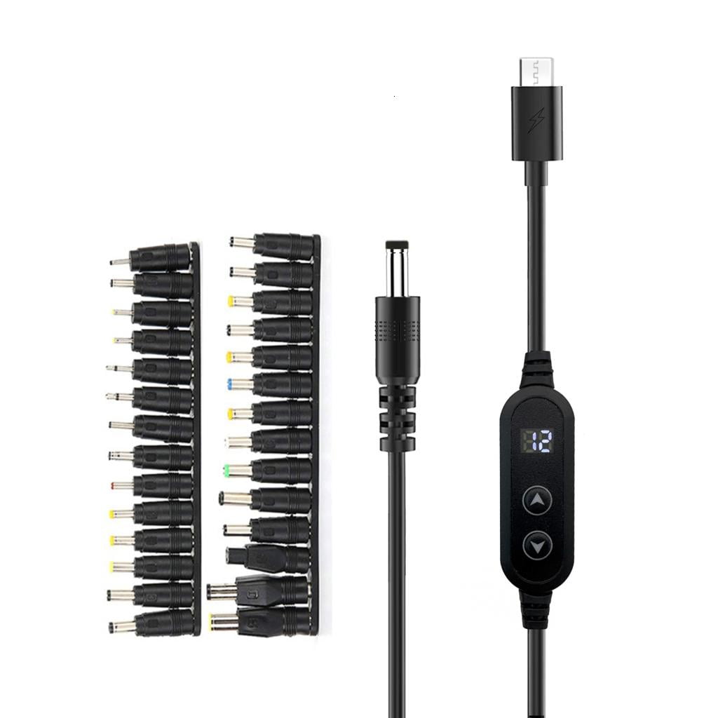 PD100W USB C to DC5525 5.5X2.5MM Adapter Cable 3.9ft 28 Tips for Wide ...