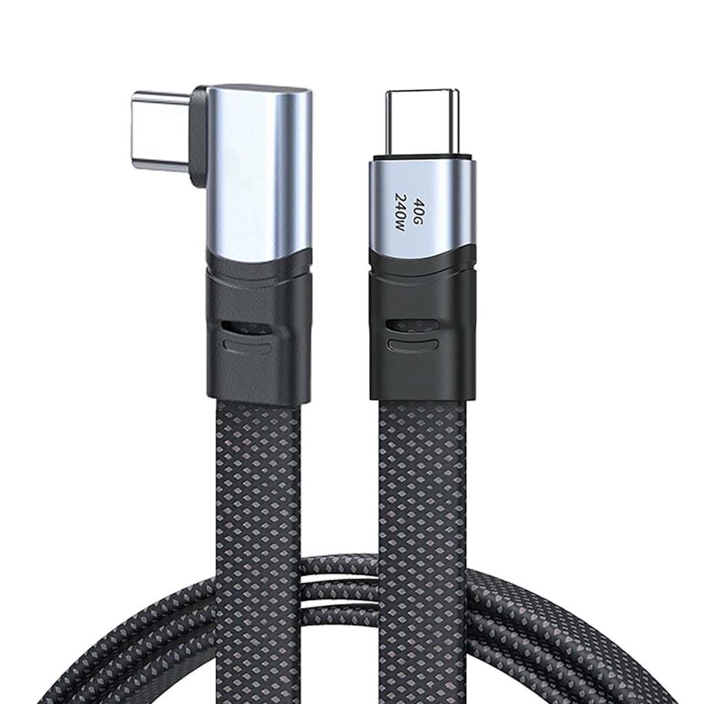 PD240W USB C To Type C Fast Charger Cable 90 Degree Angle Charging Cord ...