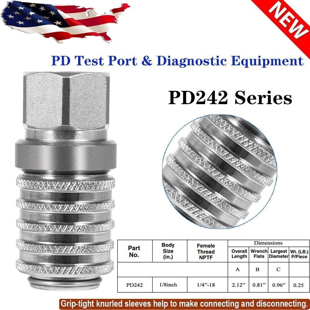 PD242 Series PD Steel Test Port and Diagnostic Equipment w/ Female ...