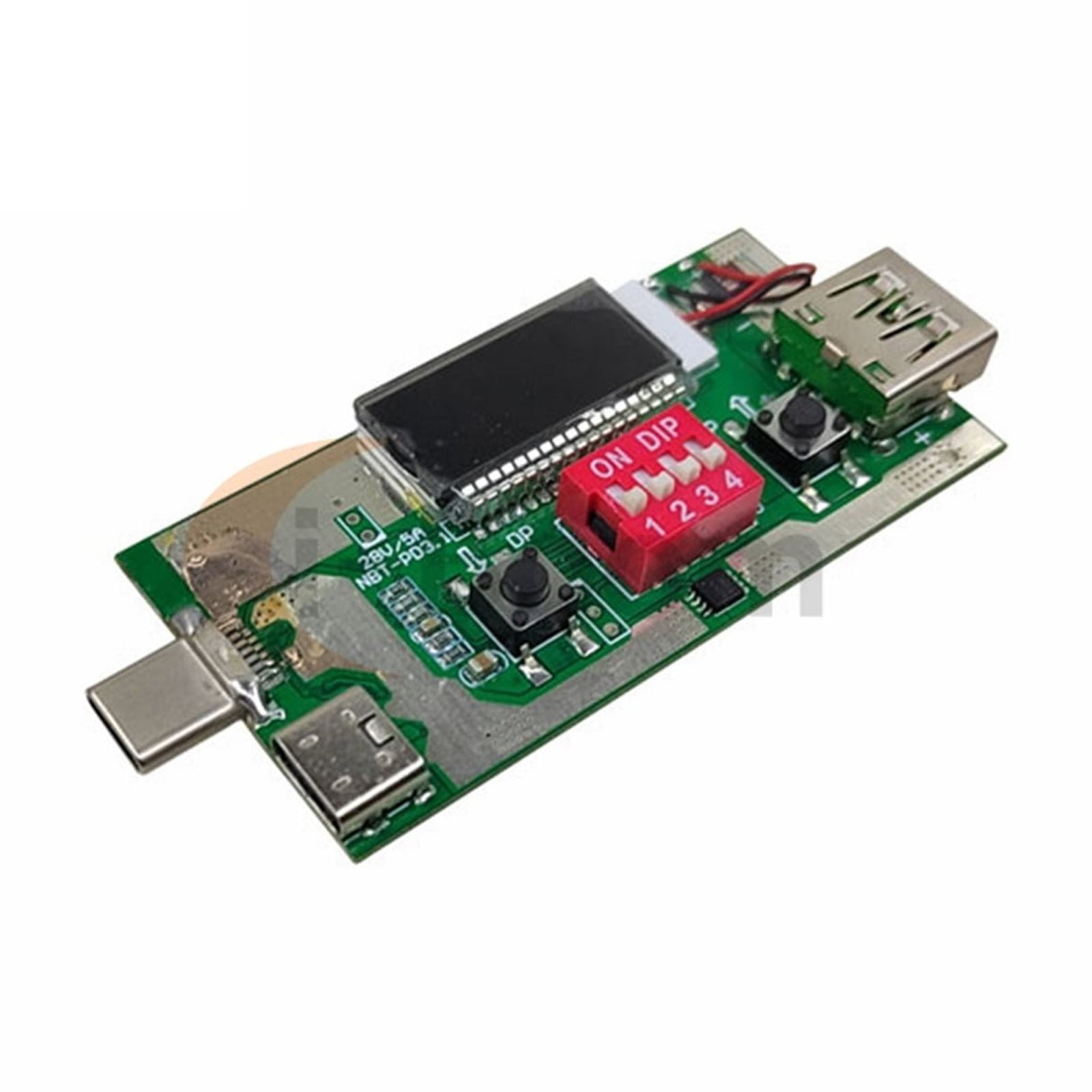 PD3.1 28V-5A Quick Charge Trigger Decoy Digital Current Voltage Meter ...