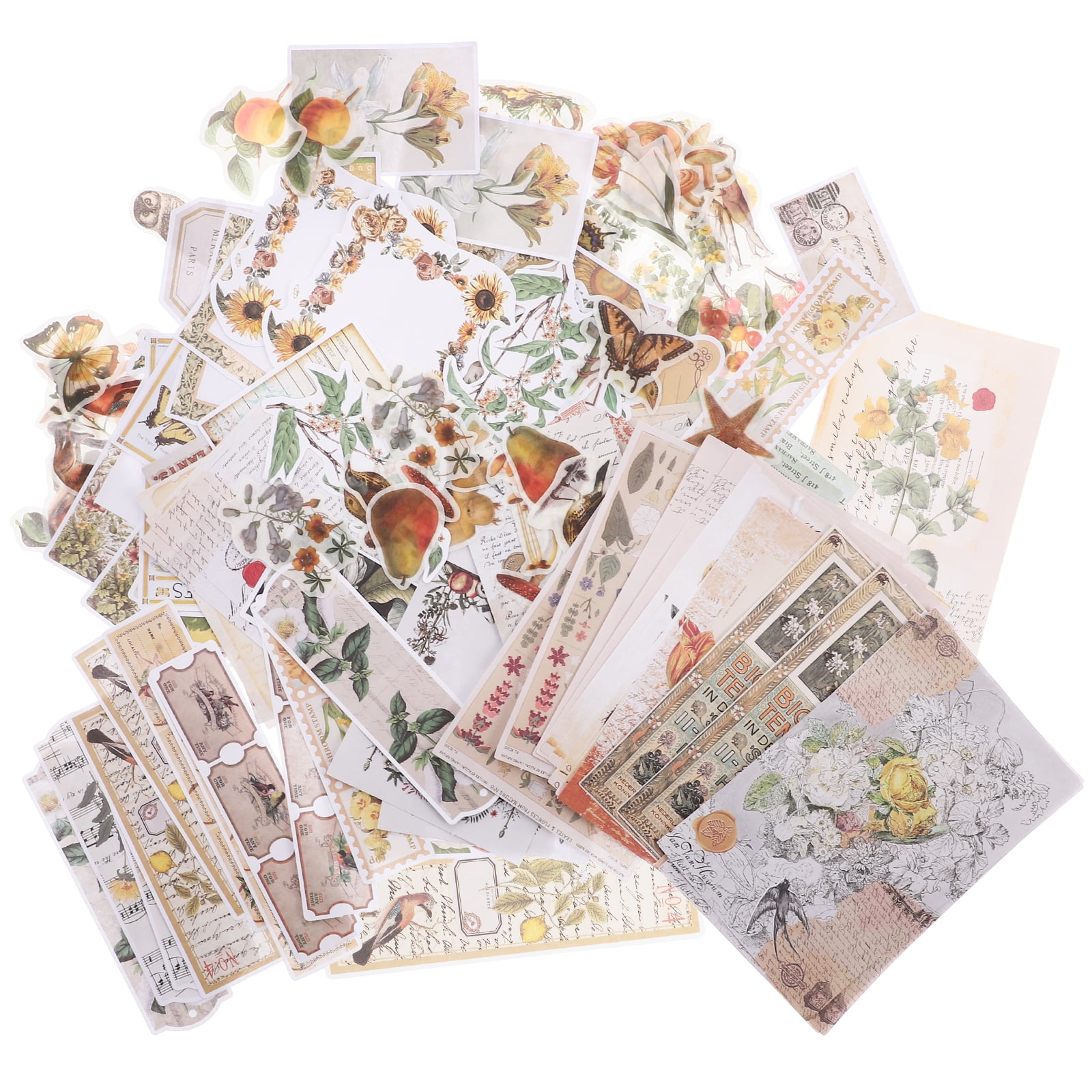 PDA Decorative Stickers Scrapbook Paper Vintage Retro Diary Material ...