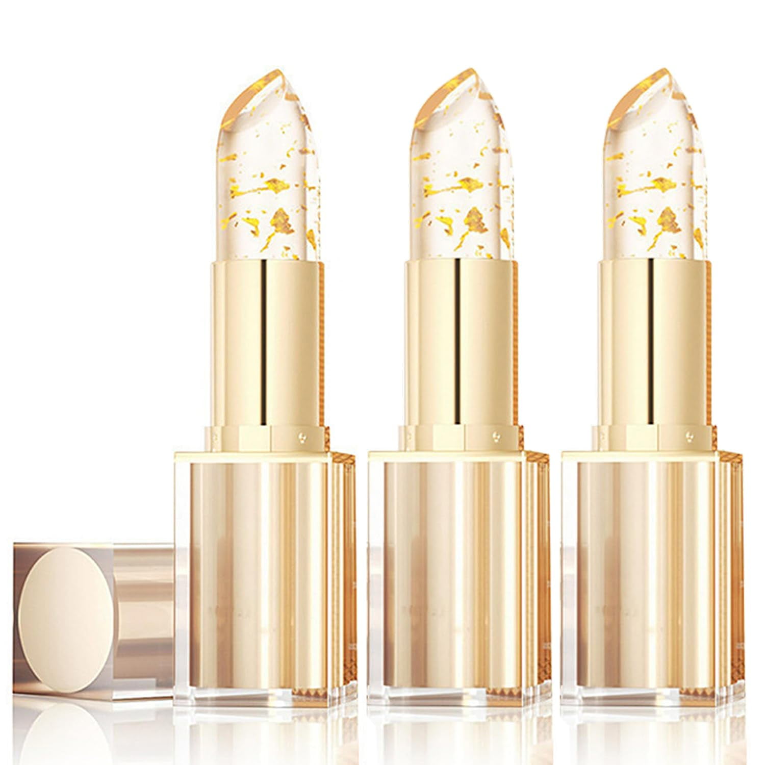PDEBL Color Changing Lipstick, Gold Crystal Color Changing Lipstick ...