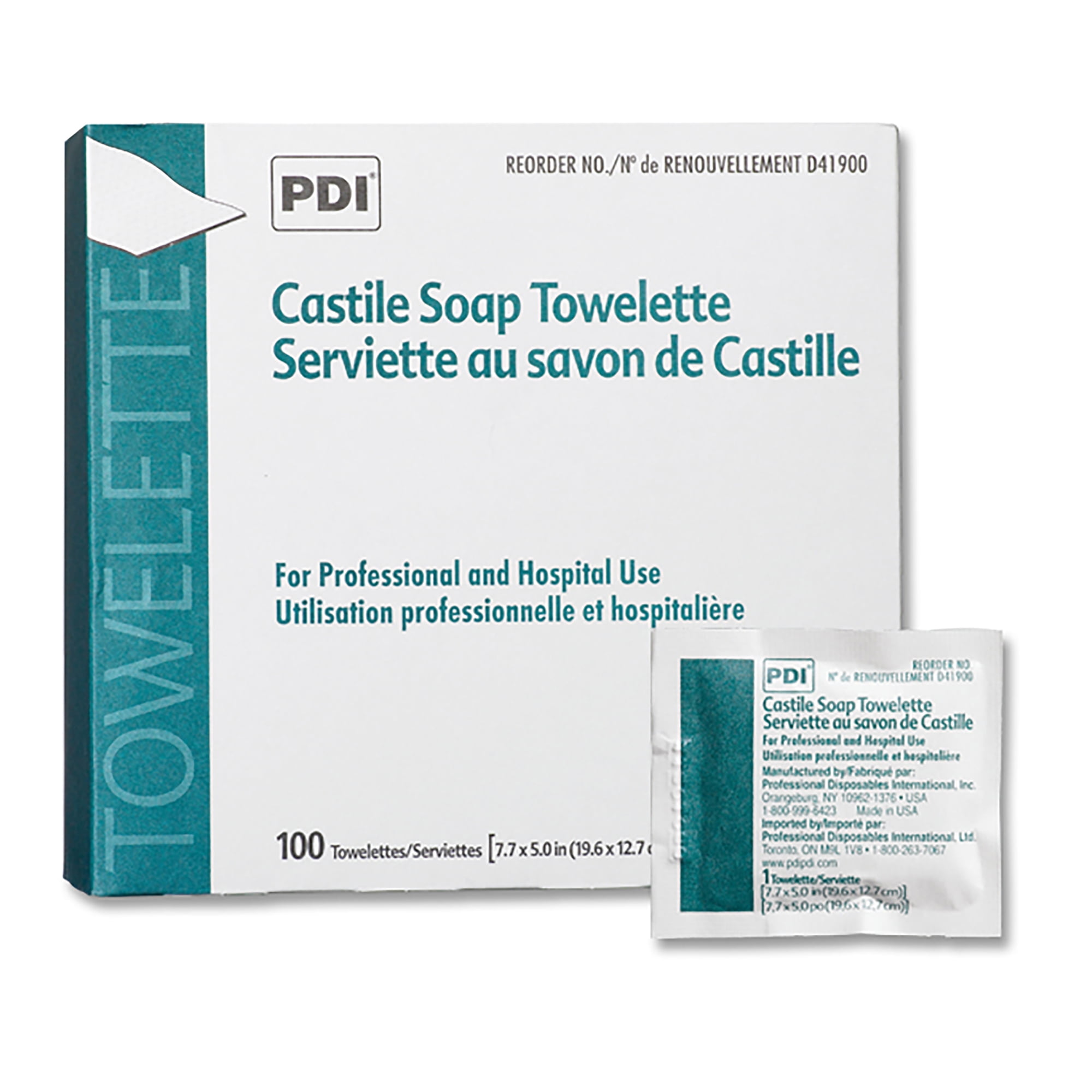 PDI Castile Soap Wipes, Moisturizing Facial & Body Cleanser, Travel ...