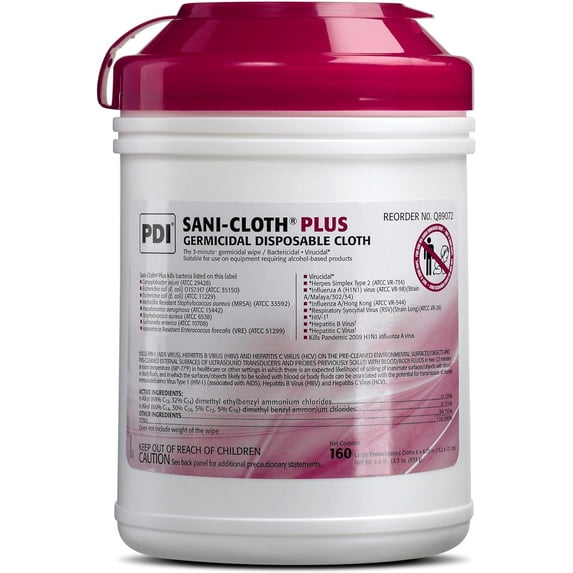 PDI Sani-Cloth Plus Germicidal Disposable Wipes - For Healthcare ...