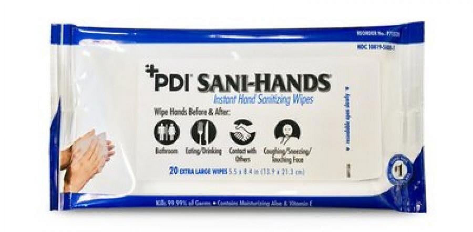 PDI 70% Strength Ethyl Alcohol Hand Sanitizing Wipes Resealable Soft ...