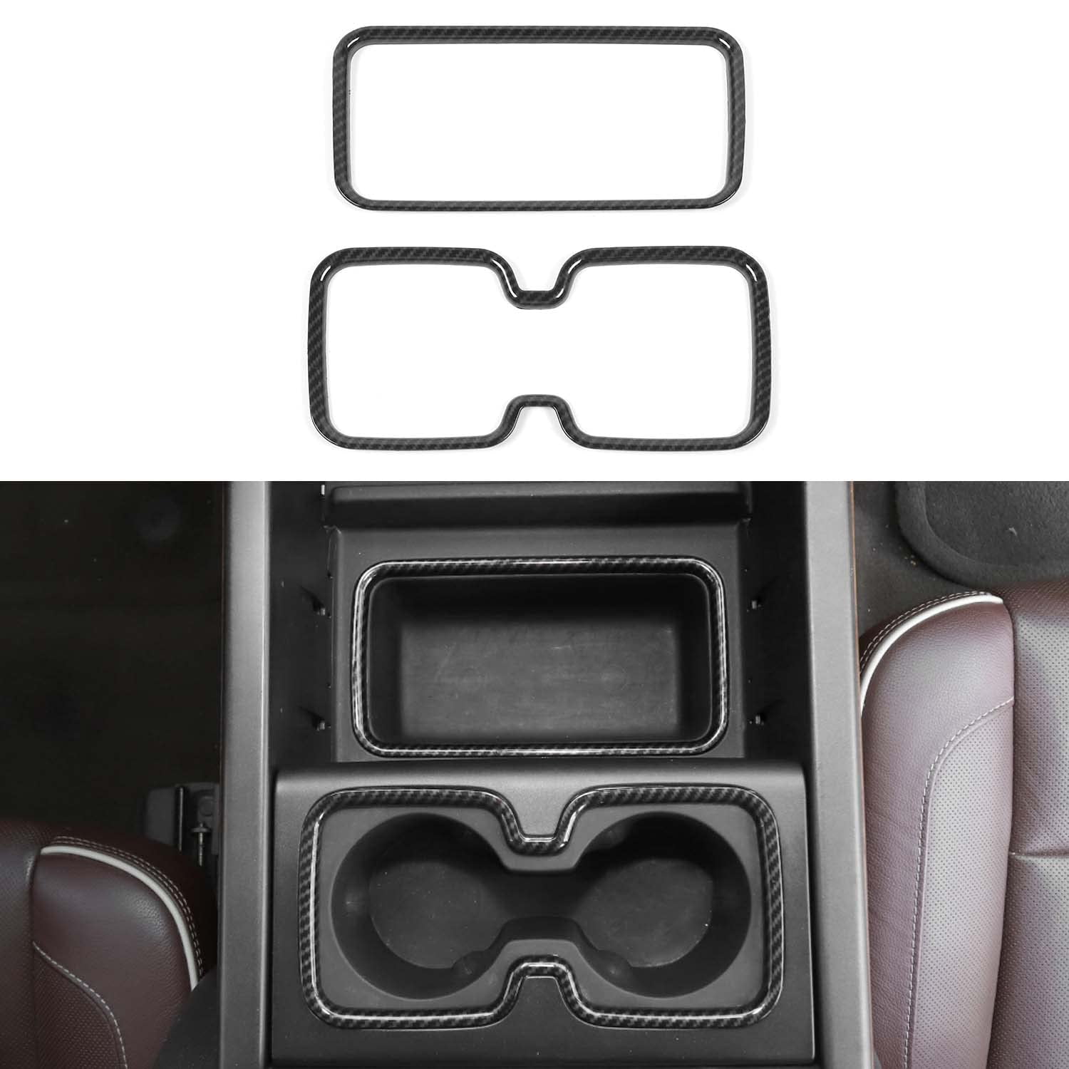 PDKLIN for Silverado Center IFF17 Console Storage Bin Trim & Cup Holder ...