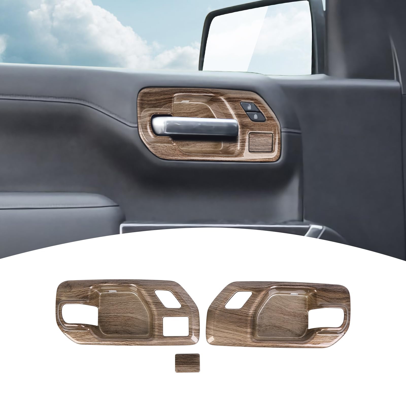 PDKLIN for Silverado Front OIF8 Door Inner Door Handle Bowl Cover Trim ...