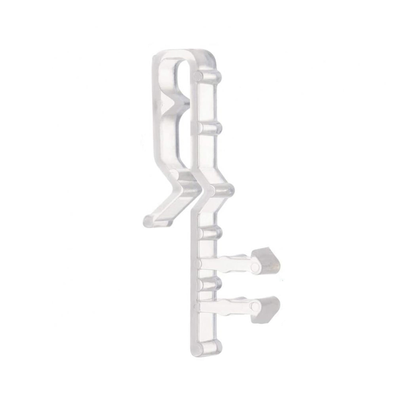 PDNRPSP 1 Pcs Valance Clips, 2" Clear Plastic Hidden Retainer Holder ...