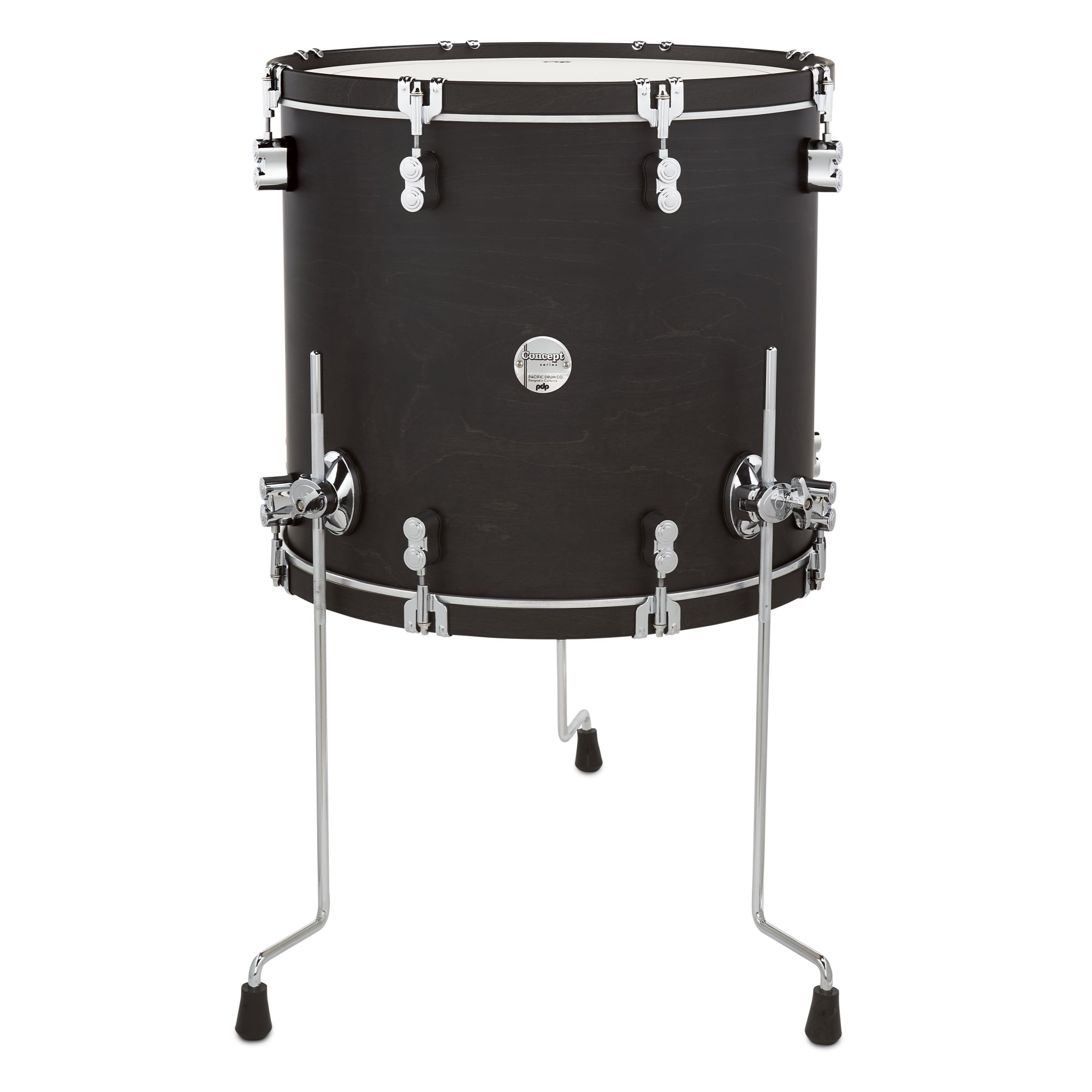 PDP Concept Classic 16x18 Ebony Stain Floor Tom with Ebony Stain Wood ...