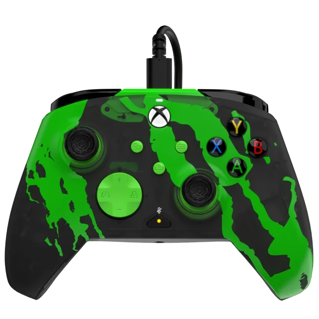 PDP Jolt Green Rematch Glow Wired Controller, Glow-In-Dark for Xbox ...