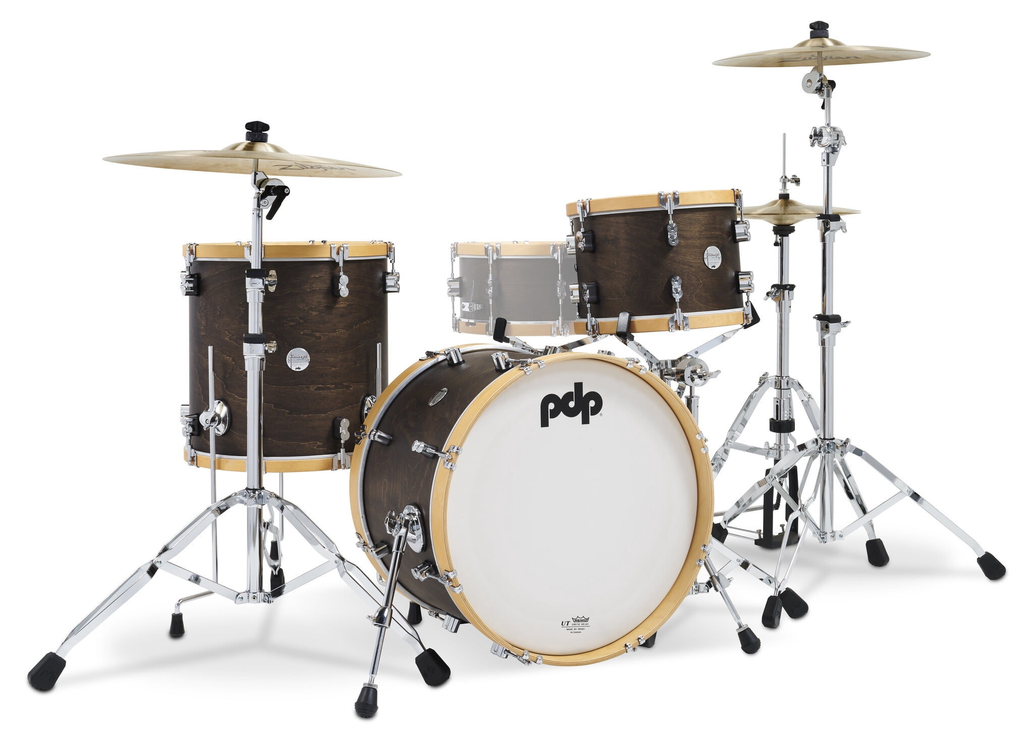 PDP 20 in. Concept Classic Wood Hoop Kit, Walnut & Natural, Retro ...