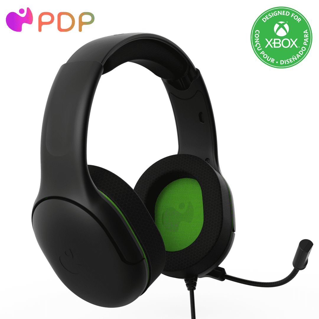 PDP On-Ear Gaming Headset with Built-in-Microphone, Black - Walmart ...