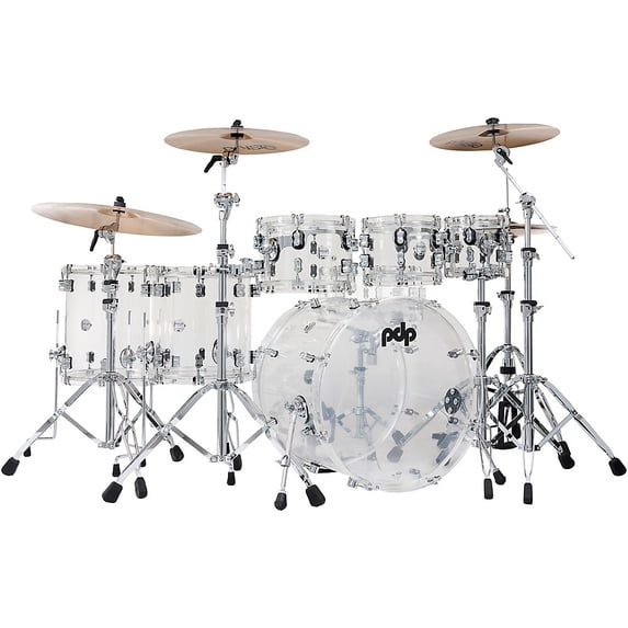 PDP by DW Concept Acrylic 6-Piece Drum Shell Pack - Clear Acrylic ...