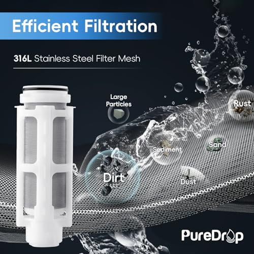 PDR-50WSP Spin Down Sediment Filter, Reusable Whole House Sediment ...